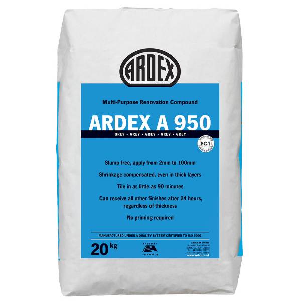ARDEX A 950 High Build Repair Mortar | Ardex UK Ltd – High Performance ...