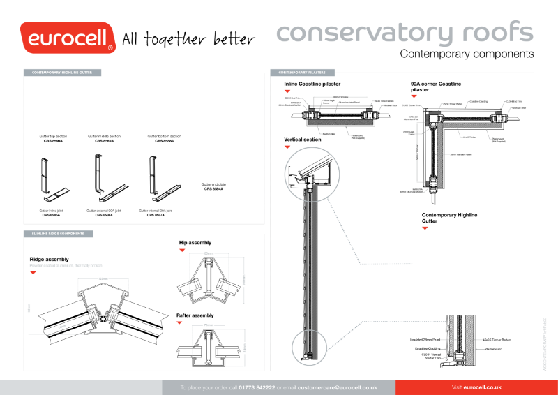 Contemporary Conservatory Components Product Chart | NBS Source