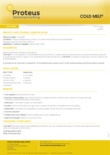Cold Melt® Data Sheet | NBS Source
