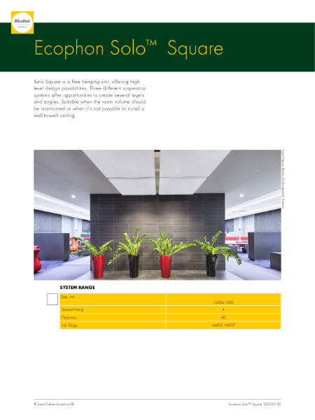 Data Sheet - Solo Square - January 2023 | NBS Source