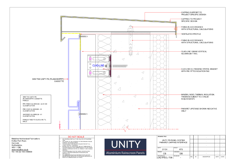 Unity A2 PS-08 Capping Interface Technical Drawing | NBS Source
