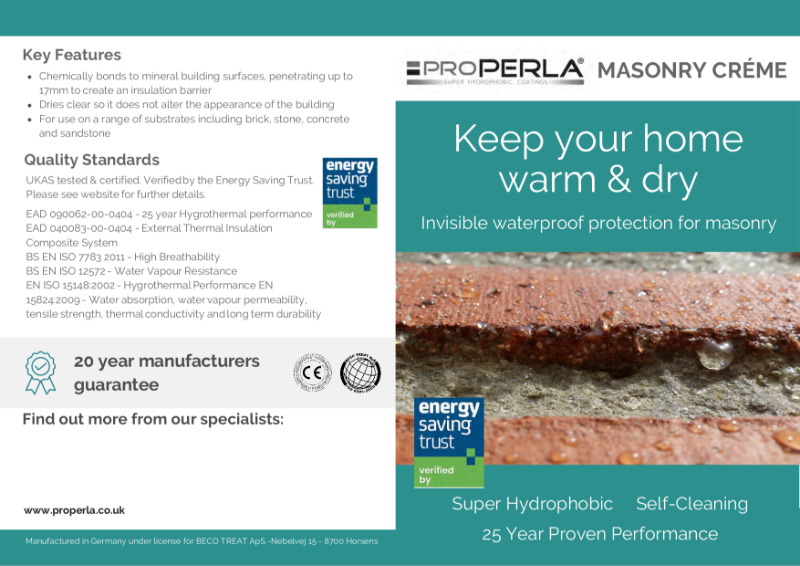 Application Details - ProPERLA Facade Coating | NBS Source