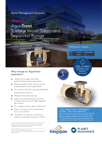 Klargester Aquatreat Full Retention Grp Data Sheet Kingspan Klargester Nbs Source