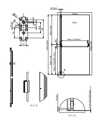 Panic Bar Secondary Leaf (PBE007-H4) | Abloy UK | NBS Source