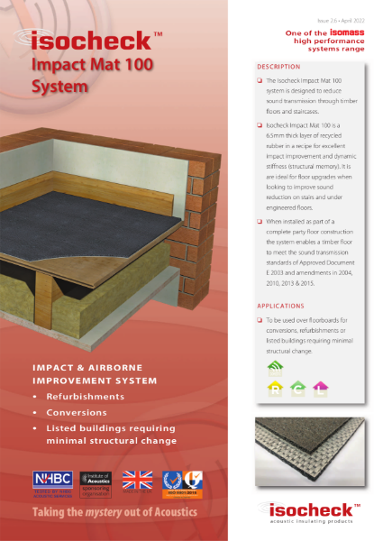 Isocheck Impact Mat 100 - Data Sheet v2.6 | NBS Source