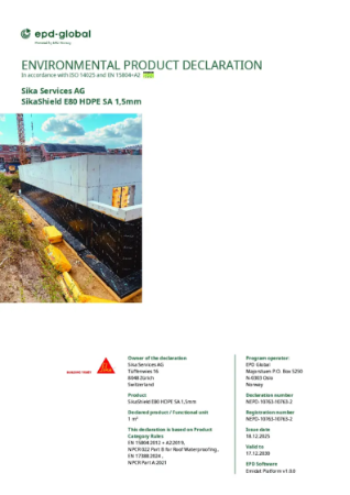 NEPD-10763-10763-2 SikaShield E80 HDPE SA 1,5mm.pdf | Sika Services AG ...