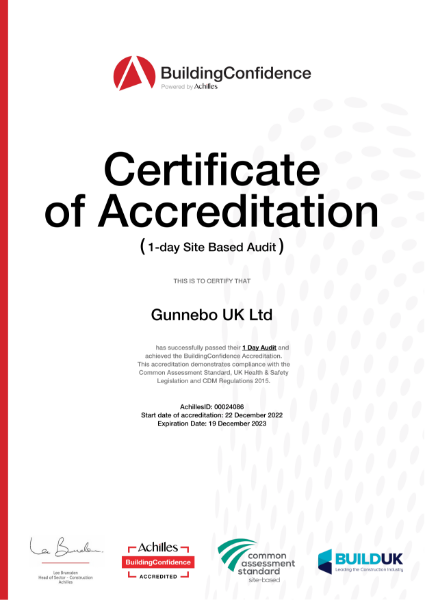 Building Confidence Accreditation | Gunnebo Entrance Control | NBS Source
