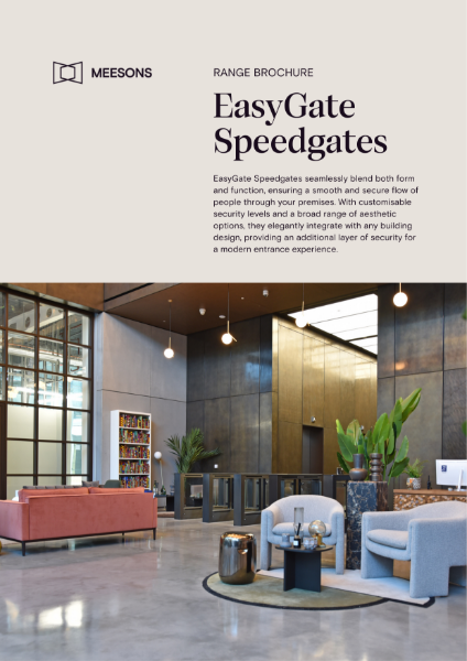 Meesons EasyGate Speed Gate Range Brochure | NBS Source