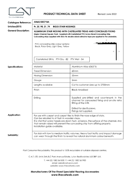 AN65 55 CF BA with Castellated PVC TDS | NBS Source