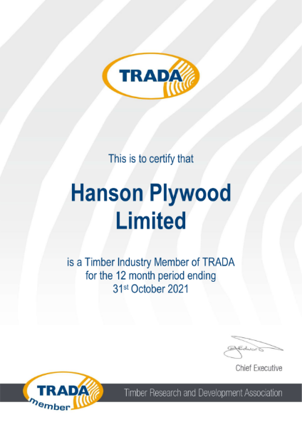 TRADA Membership | Hanson Plywood Ltd | NBS Source