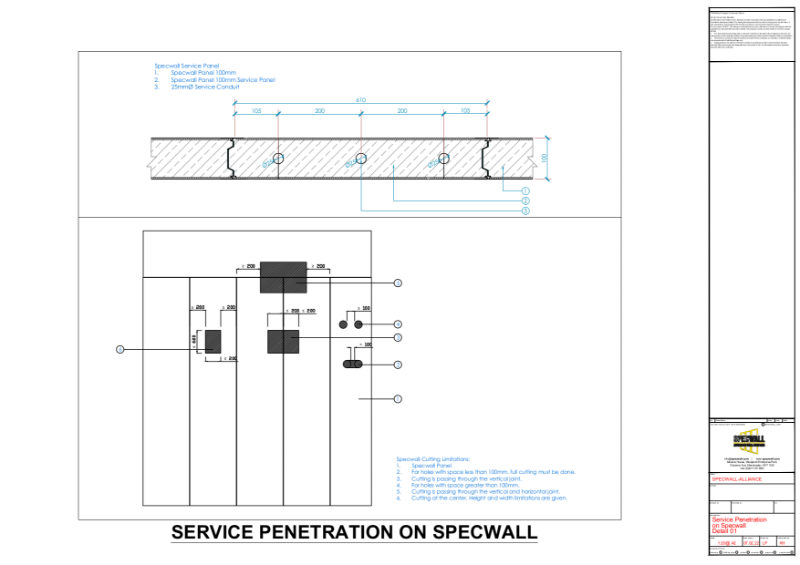 Typical Details-Service Penetration | Specwall SP | NBS Source