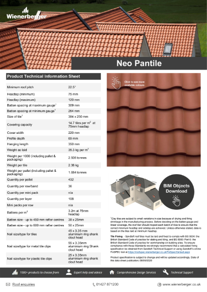 Neo Pantile Clay Roof Tile - Interlocking With Open Gauge Design ...