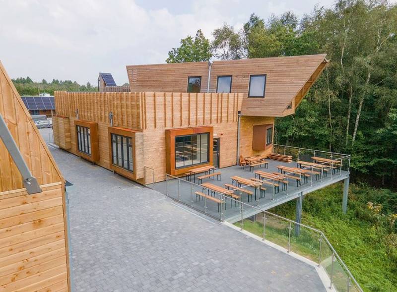 Flimwell Park - NORclad Lite treated British Larch, EuroClass B Fire Treatment - Timber Cladding ...