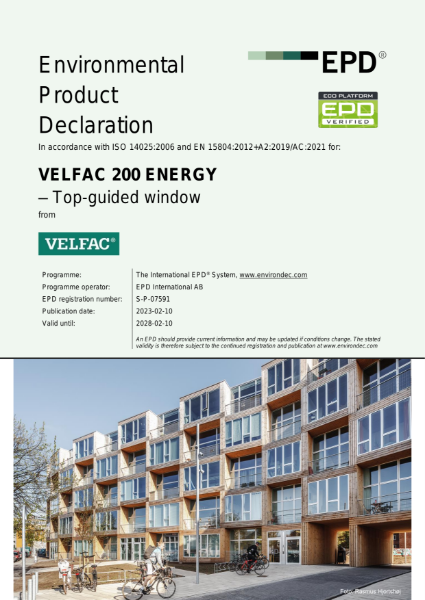 Product specific EPD | Velfac Windows | NBS Source