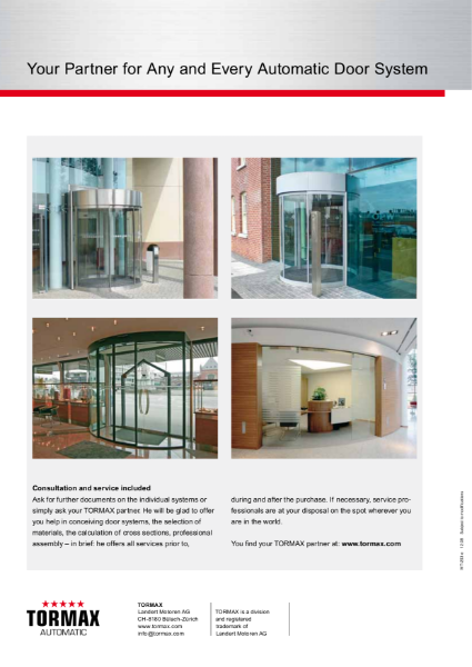 TORMAX Curved Sliding Automatic Door System | NBS Source