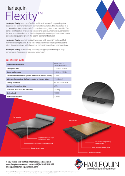 Harlequin Flexity Sprung Floor Panel System | NBS Source