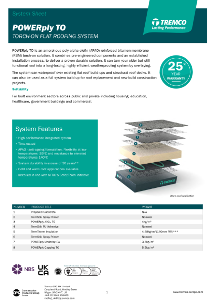 AlphaGuard BIO 25 - Liquid Applied Flat Roofing System Sheet | Tremco ...