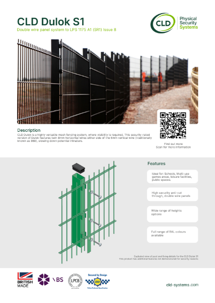 CLD Dulok S1 - Perimeter Security Fence | CLD Physical Security Systems | NBS BIM Library