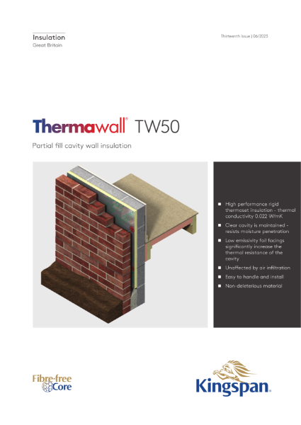 Thermawall TW50 Cavity Wall Board - 06/23 | Kingspan Insulation | NBS ...