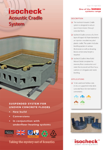 Isocheck Acoustic Cradle - Acoustic suspended floor system | Isomass ...