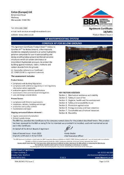 BBA Coreflex Below Ground | CETCO | NBS Source