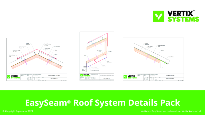 EasySeam Roof Details pack | vertix systems | NBS Source
