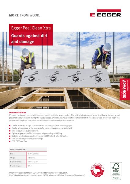 EGGER Peel Clean Xtra Fact Sheet | NBS Source
