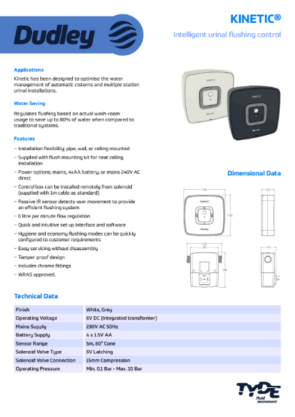 Kinetic® Infrared Urinal Flush Control | NBS Source