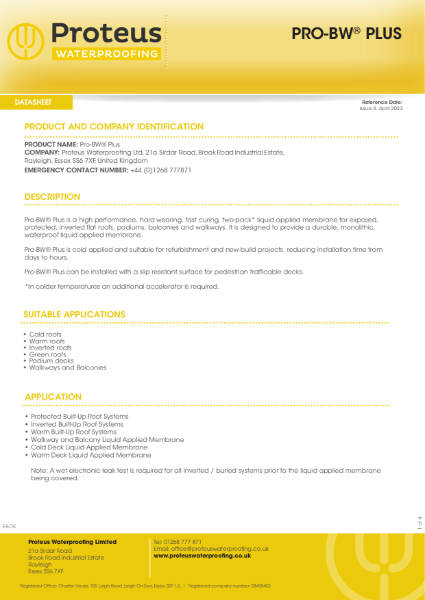 Material Safety Data Sheet - Proteus Cold Melt® DPM Primer (Hardener) | NBS Source