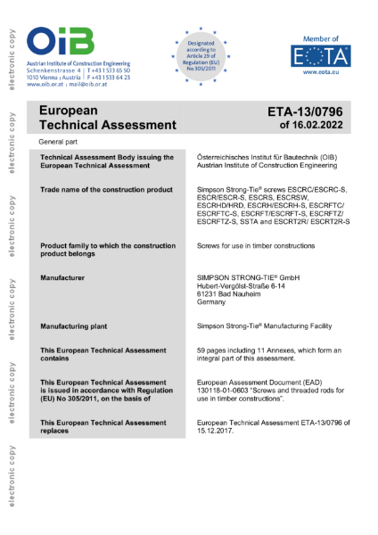 European Technical Assessment | Simpson Strong-Tie | NBS Source