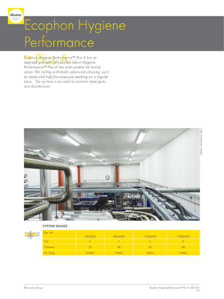 Ecophon Hygiene Performance Plus A | Saint-Gobain Ecophon | NBS Source