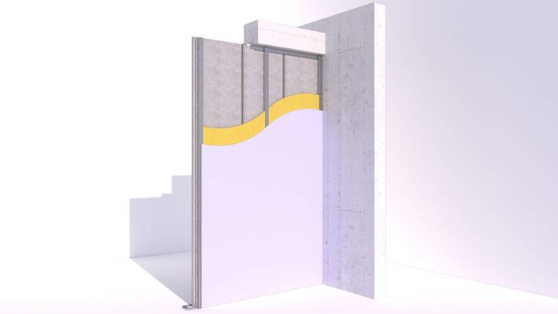 Hybrid Specwall Plasterboard Acoustic Fire Rated Partition Wall