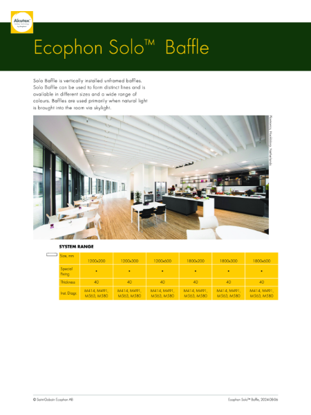 Data Sheet - Solo Baffle | NBS Source