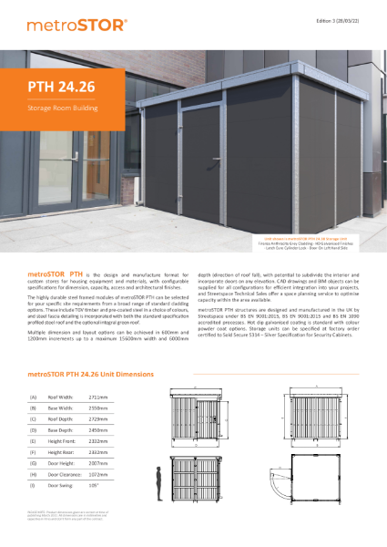 PTH 24.26 Data Sheets | urbanspec | NBS Source