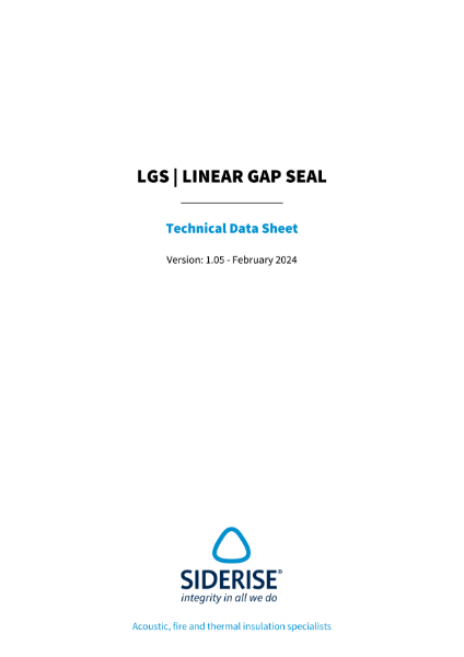 Siderise LGS Linear Gap Seal - v1.05 Feb 2024 | NBS Source
