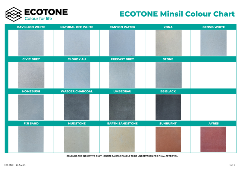 ECOTONE- COCA Colour Chart | ECOTONE | NBS Source