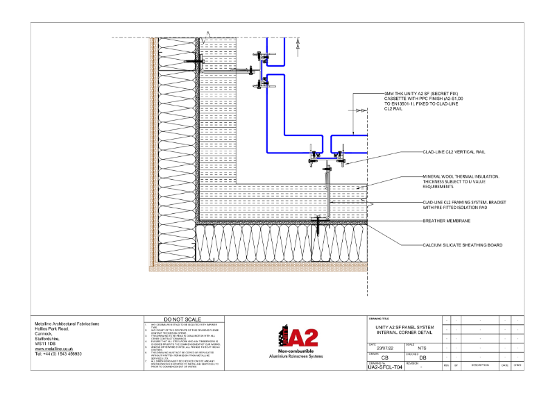 Unity A2 SF-04 Technical Drawing | Metalline Architectural Fabrications ...