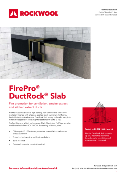 FirePro DuctRock Slab - Datasheet | NBS Source