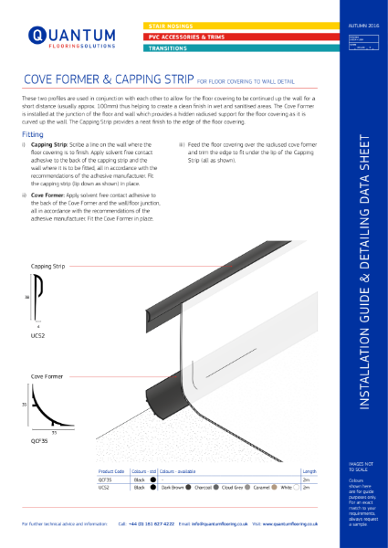 Installation Guide & Detailing Data Sheet for Capping Strips & Cove Former (Cap & Cove) | NBS Source