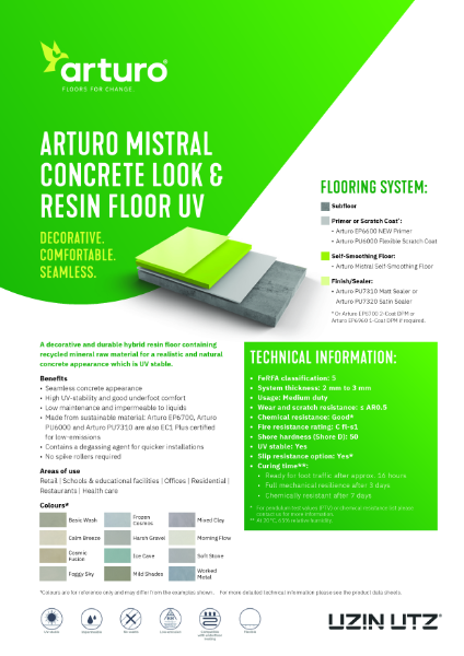 Arturo Mistral Concrete Look & Resin Floor UV Stable | Arturo | NBS Source