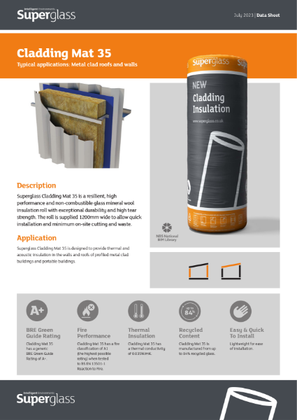 Superglass Cladding Mat 35 - Datasheet | NBS Source