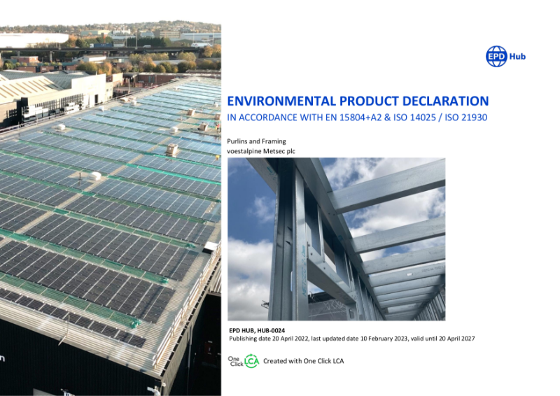 Voestalpine Metsec EPD Purlins and Framing | Metsec (voestalpine Metsec ...