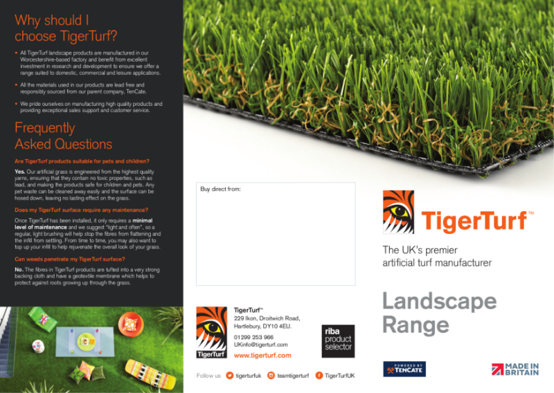TigerTurf Landscape Range | TigerTurf (UK) Ltd | NBS Source