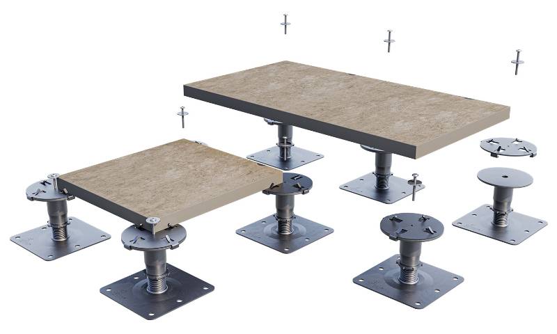 Pedestal Paving System with Visual Wind Uplift Restraint - TerraSmart ...