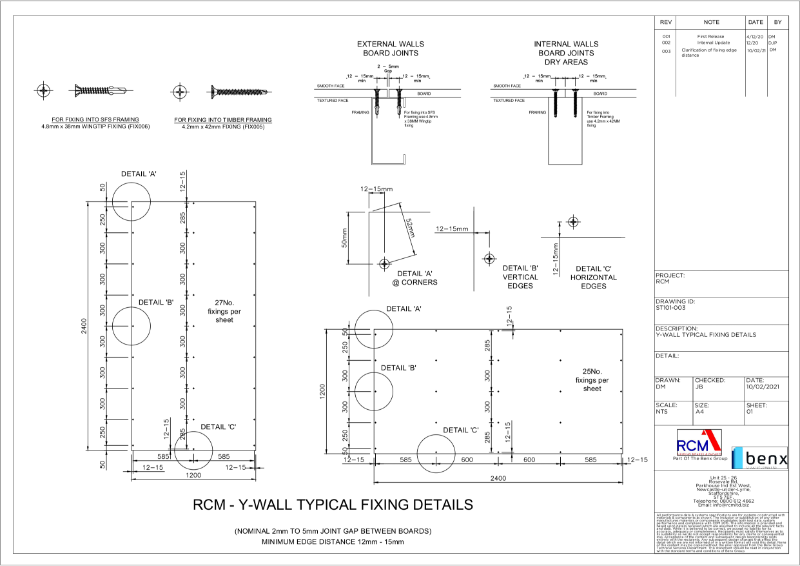 Y-Wall Fixing Guide | RCM - Roofing and Cladding Materials Ltd | NBS Source